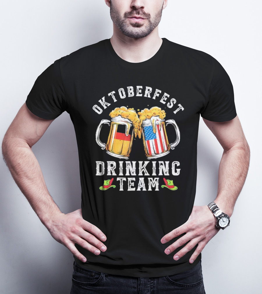 Oktoberfest Drinking Team Germany US Beer Mugs T-Shirt