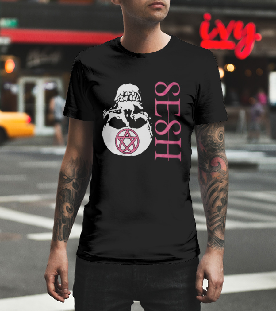 Teamsesh Merch Seshagram Skull Pentacle SESH T-Shirt