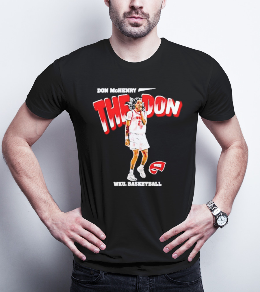 Don McHenry The Don WKU Basketball Western Kentucky Hilltoppers Player Cartoon T-Shirt