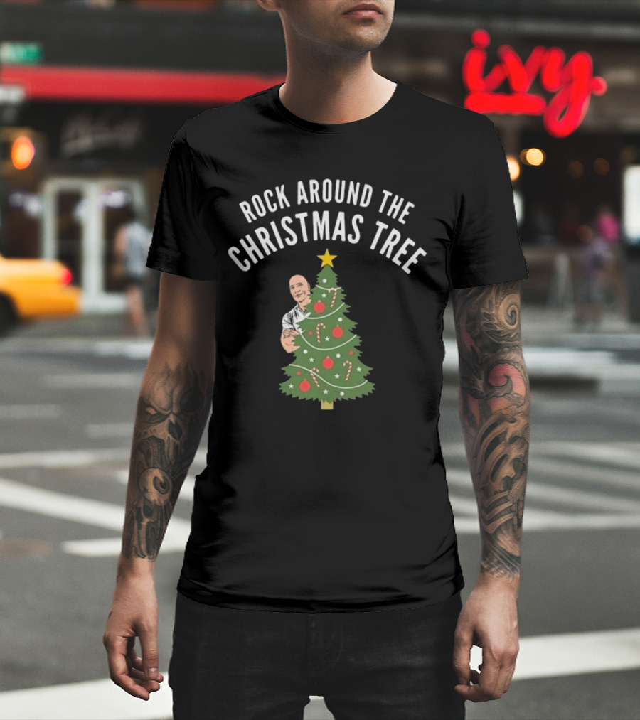 Rock Around The Christmas Tree Merry Christmas T-Shirt