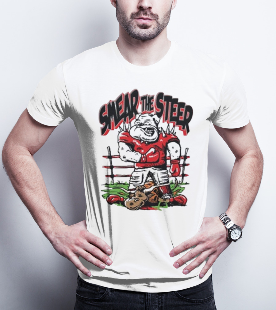 Georgia Bulldog Smear The Steer T-Shirt