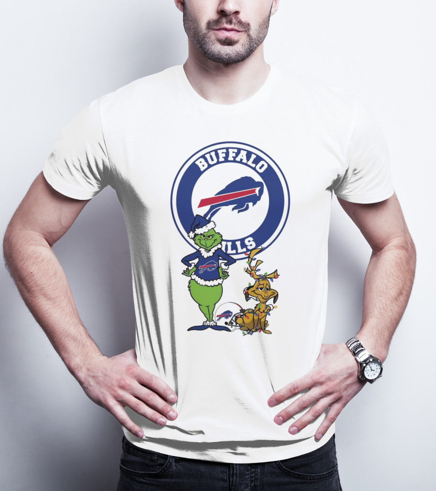 Buffalo Bills Grinch And Max Merry Christmas T-Shirt