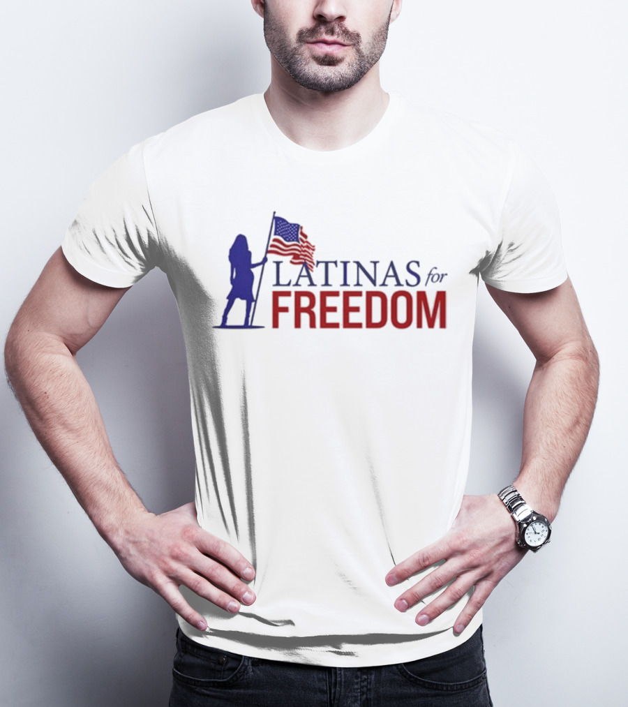 Latinas For Freedom American Flag T-Shirt