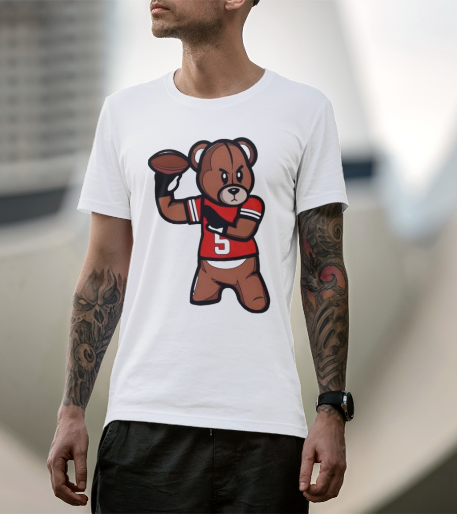 Louisville Teddy Bear Football Player Cartoon T-Shirt