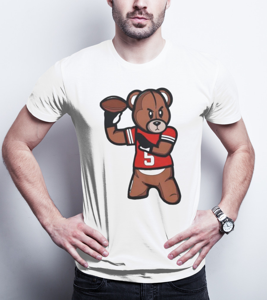 Louisville Teddy Bear Football Player Cartoon T-Shirt