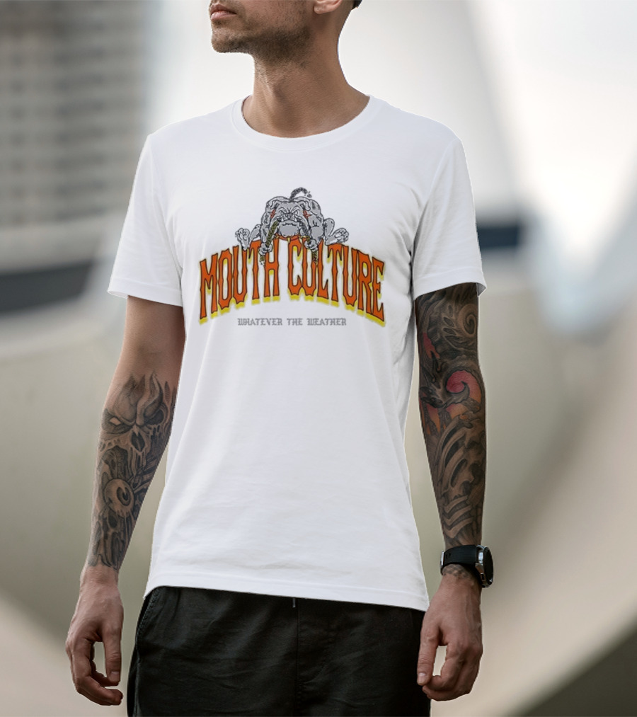 Mouth Culture Whatever The Weather Bulldog T-Shirt