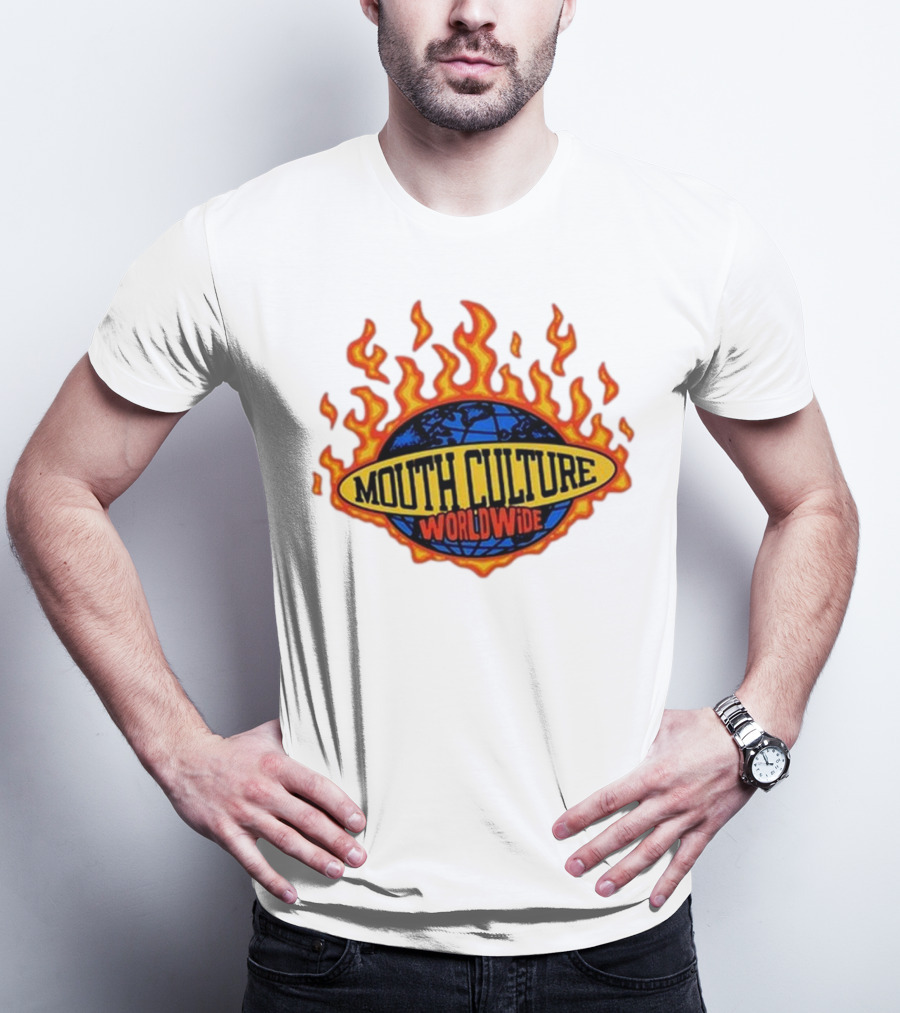Mouth Culture Worldwide Flaming Globe T-Shirt