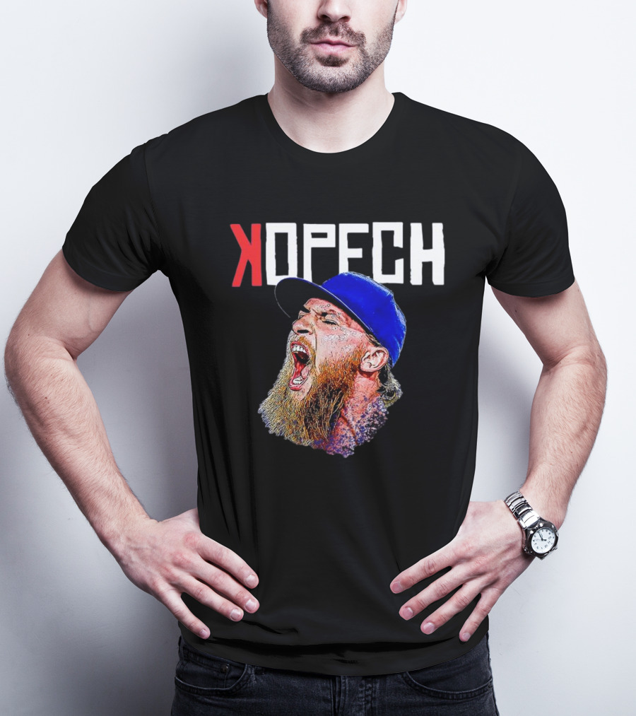 Michael Kopech Scream Yelling Illustration Blue Cap T-Shirt