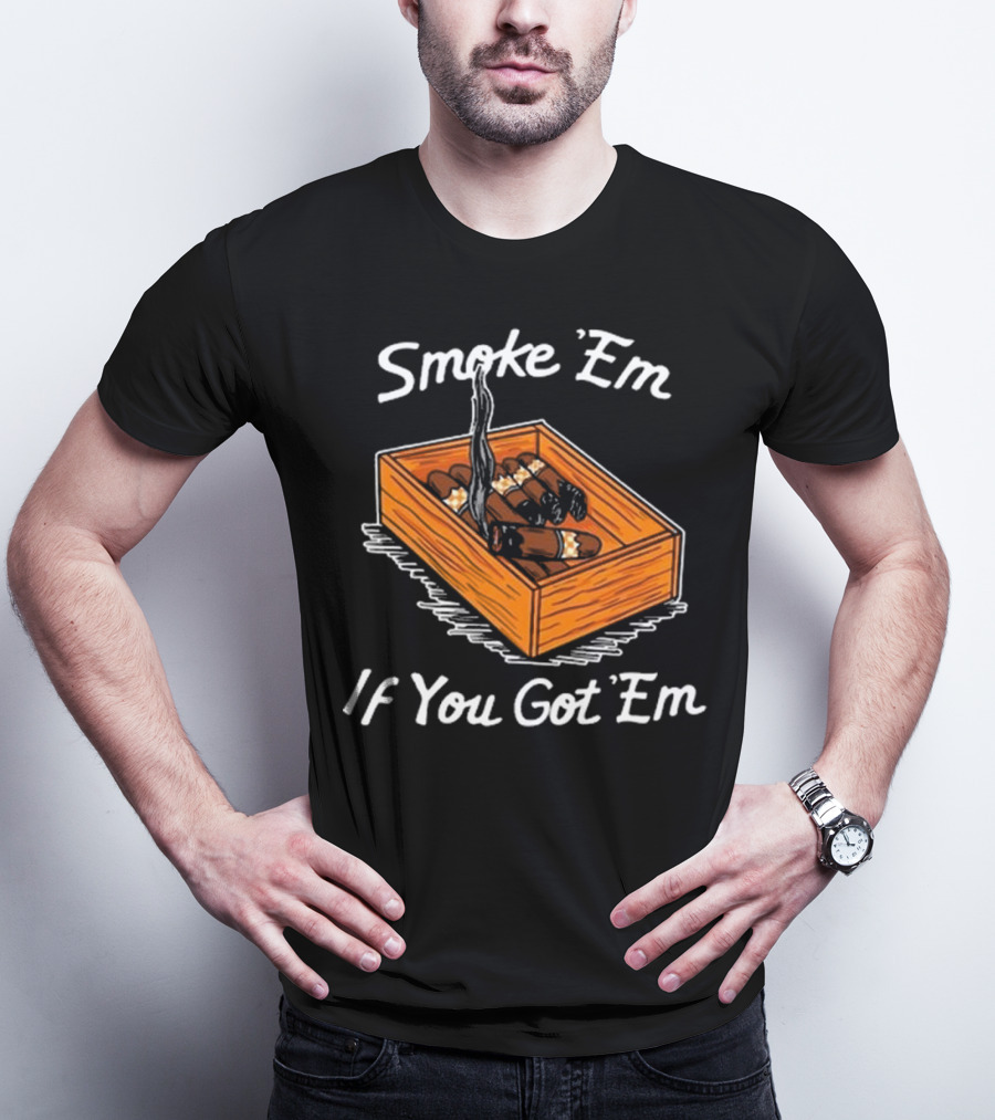 Tennessee Volunteers Smoke Em If You Got Em Cigar Box T-Shirt