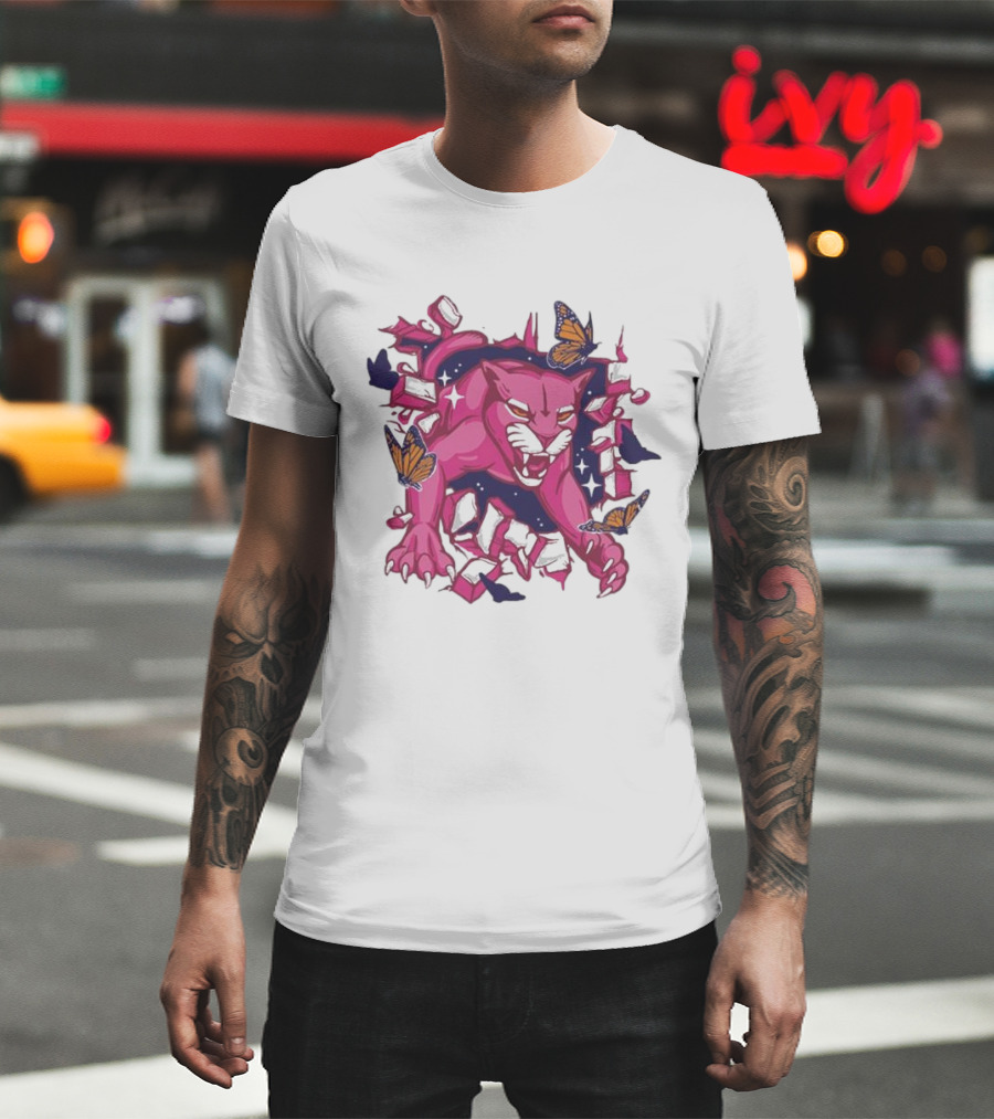 Florida Panthers Pink In The Rink Butterfly Breakthrough T-Shirt