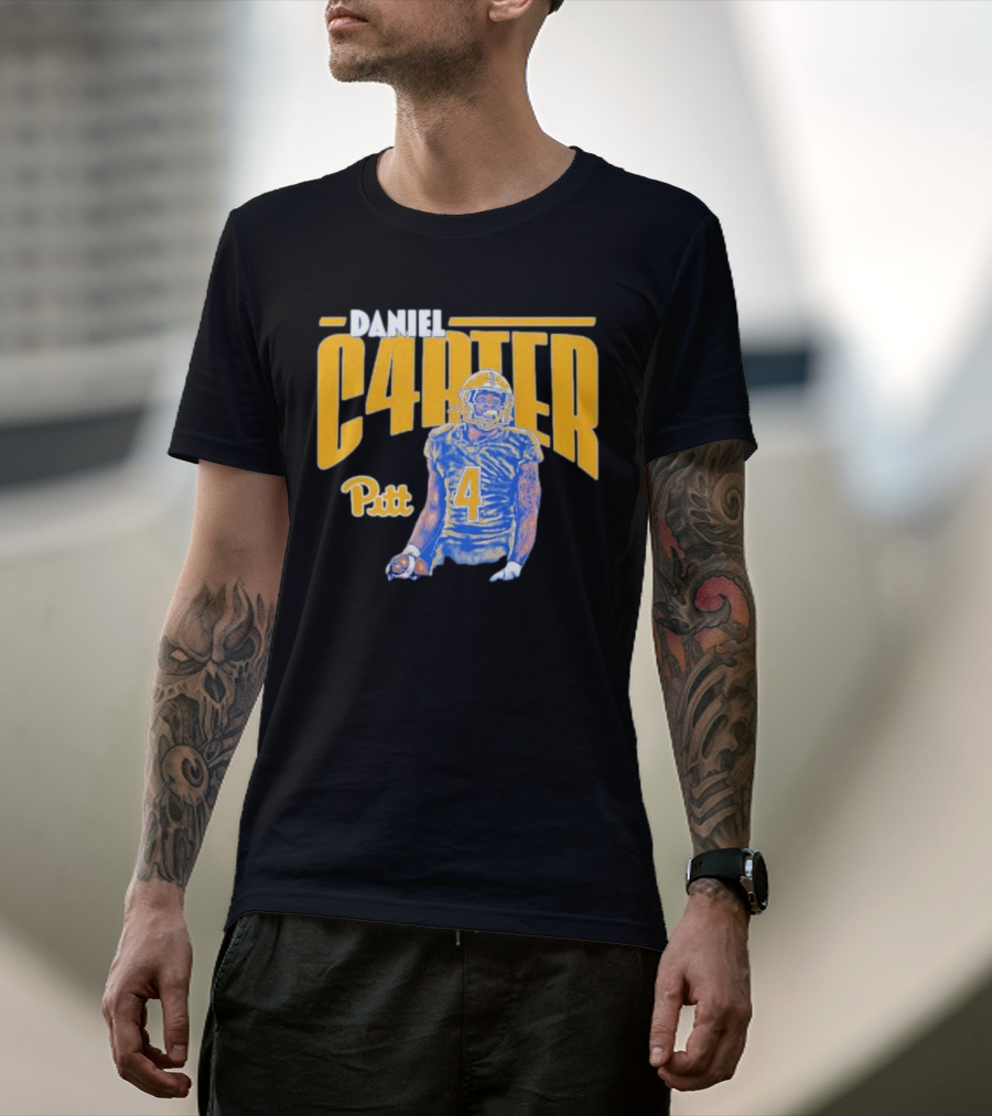 Daniel Carter Pitt Panthers Football Player Cartoon T-Shirt
