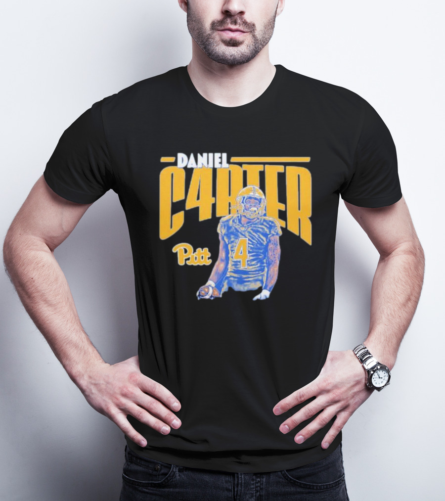 Daniel Carter Pitt Panthers Football Player Cartoon T-Shirt