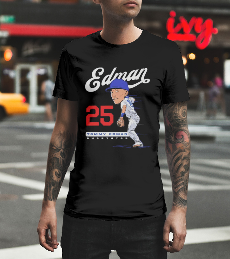 Edman 25 Tommy Edman Shortstop Cartoon T-Shirt