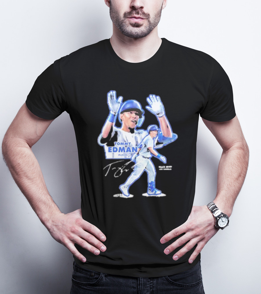 Tommy Edman Player 60 NLCS MVP Los Angeles Dodgers Signature T-Shirt