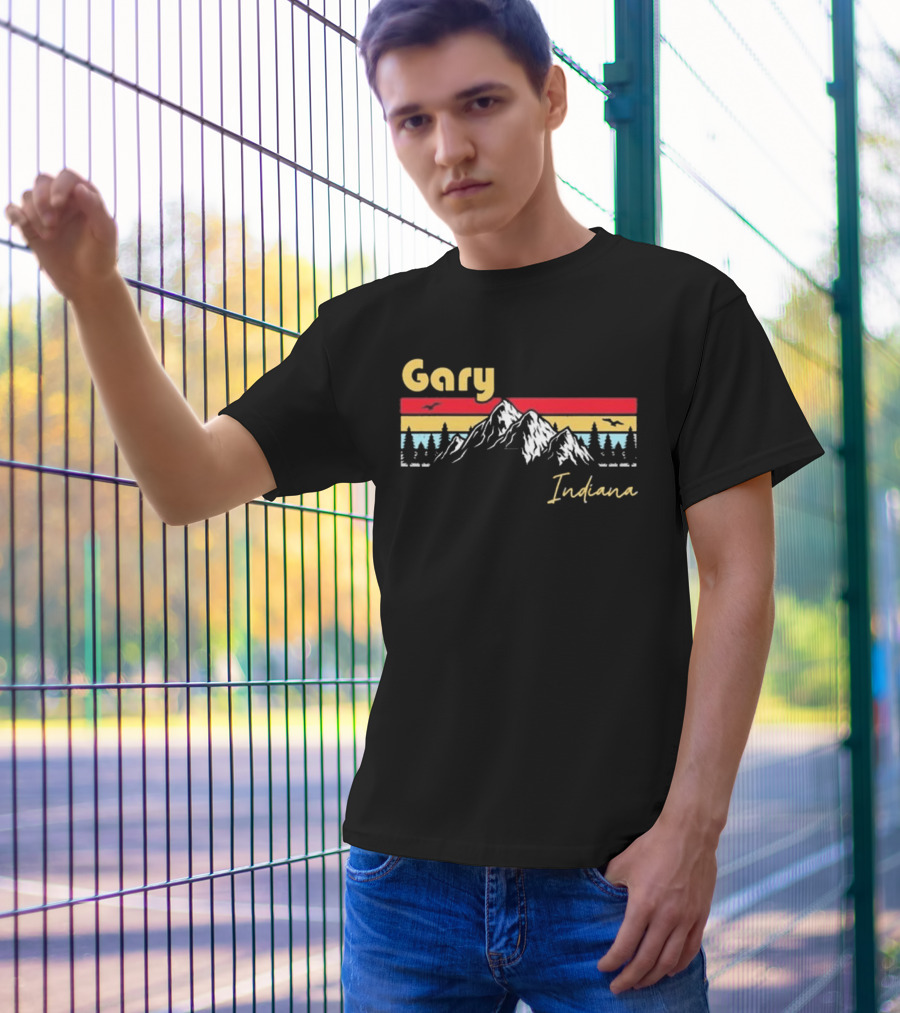 Gary Indiana Spooky Pete Joseph Hometown Roots Mountain Sunset T-Shirt