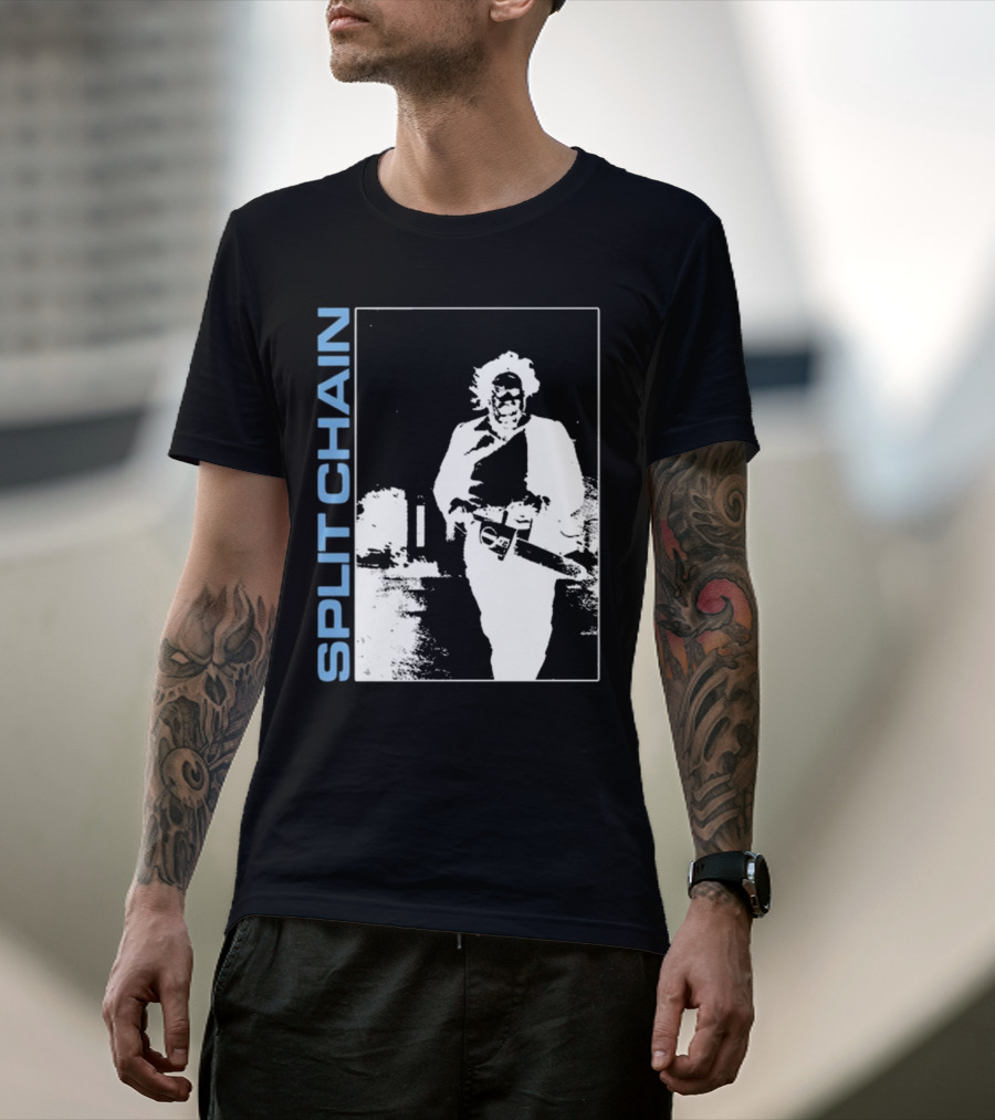 SPLIT CHAIN Chainsaw Runner Monochrome T-Shirt