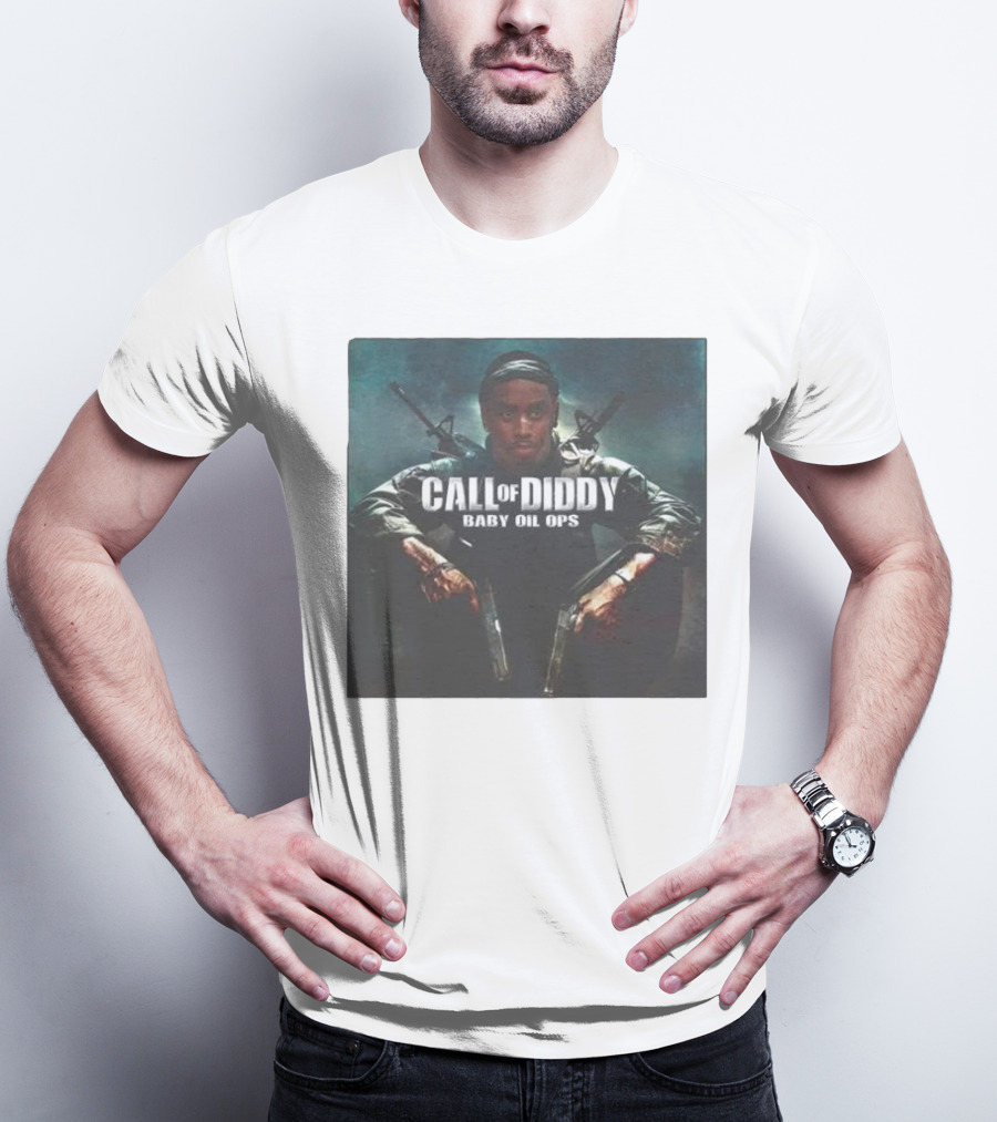 Call Of Diddy Baby Oil Ops Parody Game Soldier Image T-Shirt