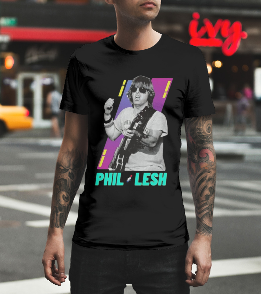 Phil Lesh Colorful Retro Style Grateful Dead Bassist Image T-Shirt