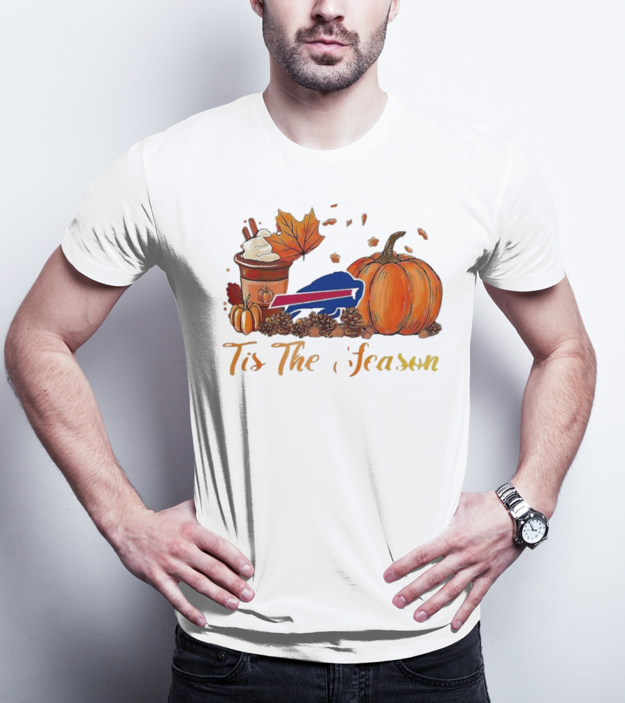 Buffalo Bills Tis The Season Pumpkin Latte Autumn Football T-Shirt
