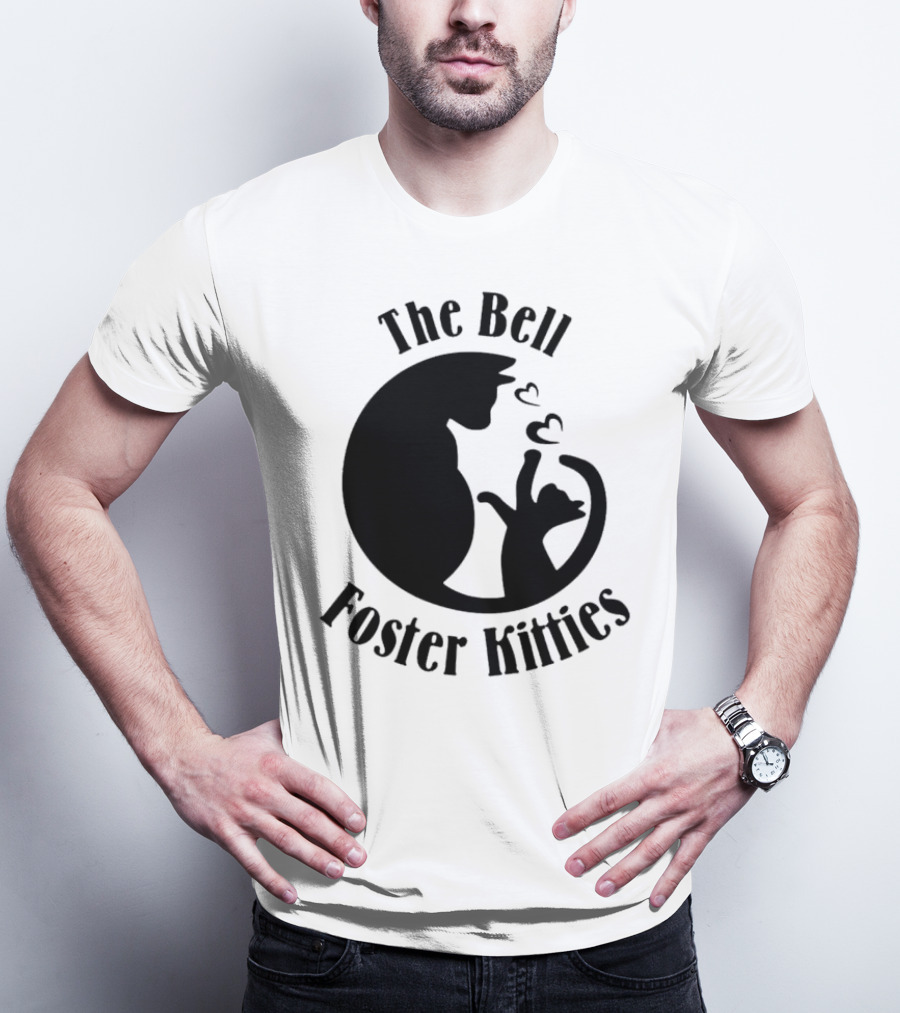 The Bell Foster Kitties Cat Silhouette With Hearts T-Shirt
