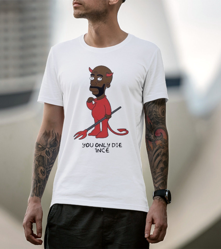 Freddie Gibbs Gibbsons You Only Die 1Nce Devil Cartoon Character T-Shirt