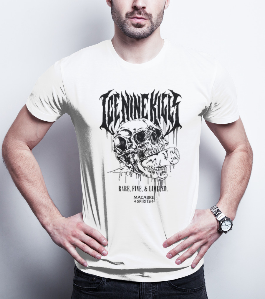 Ice Nine Kills Rare Fine Limited Macabre Spirits Skulls T-Shirt