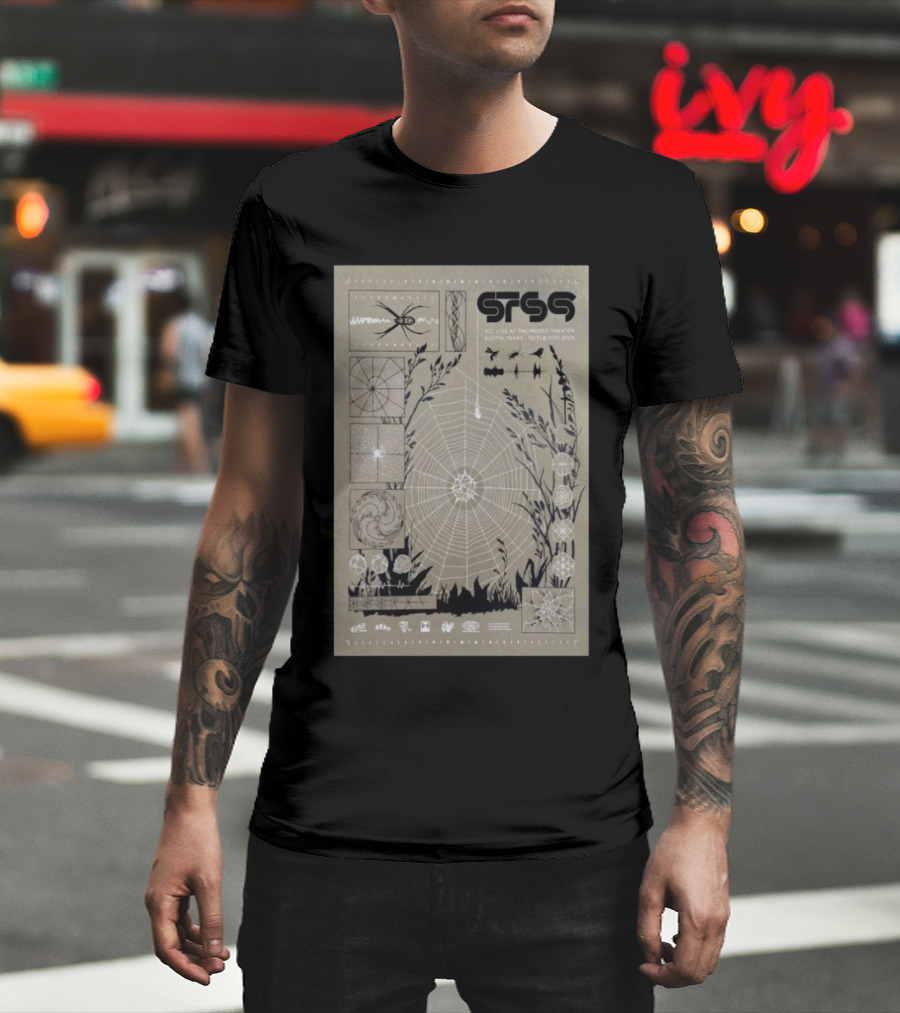 STS9 ACL Live At Moody Theater Austin Texas Spider Web Imagery October 31 November 1 T-Shirt