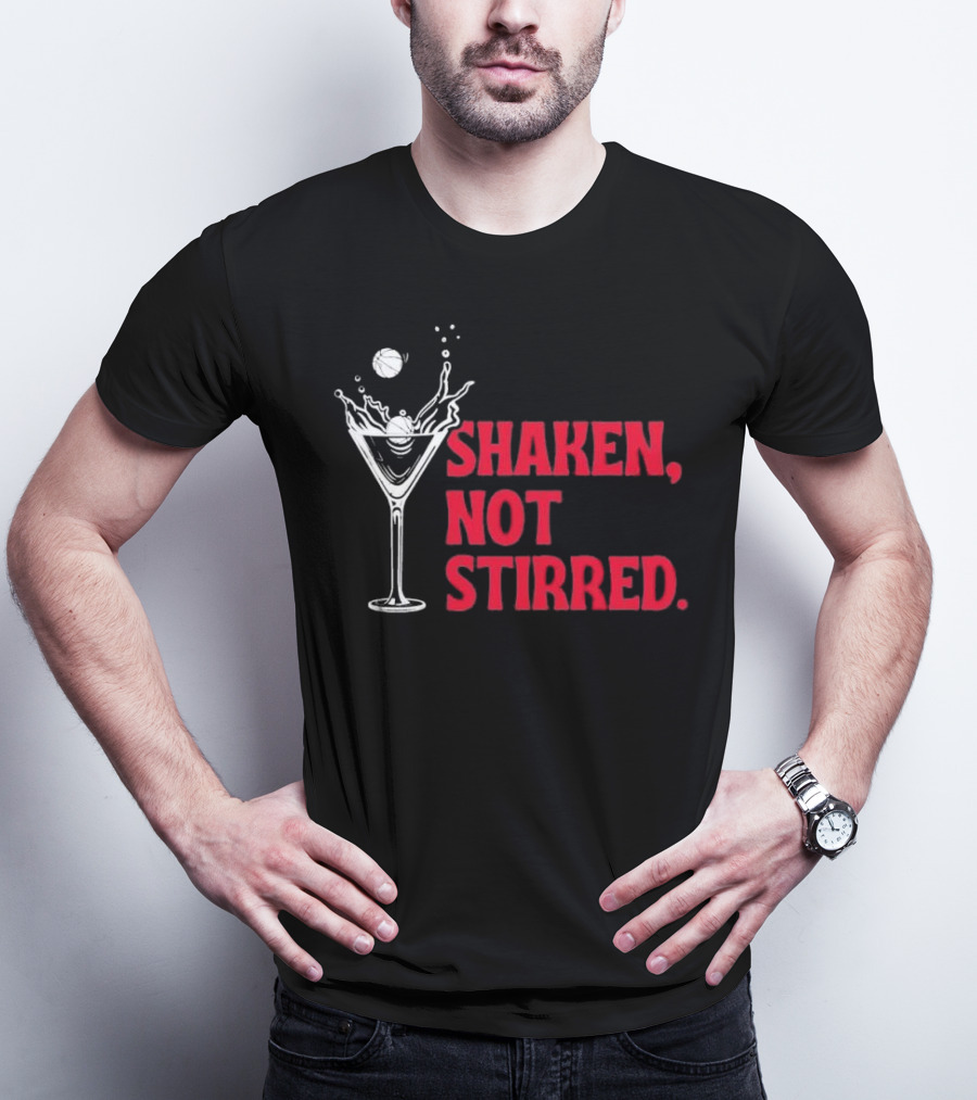 Rutgers Scarlet Knights Shaken Not Stirred Martini Basketball T-Shirt