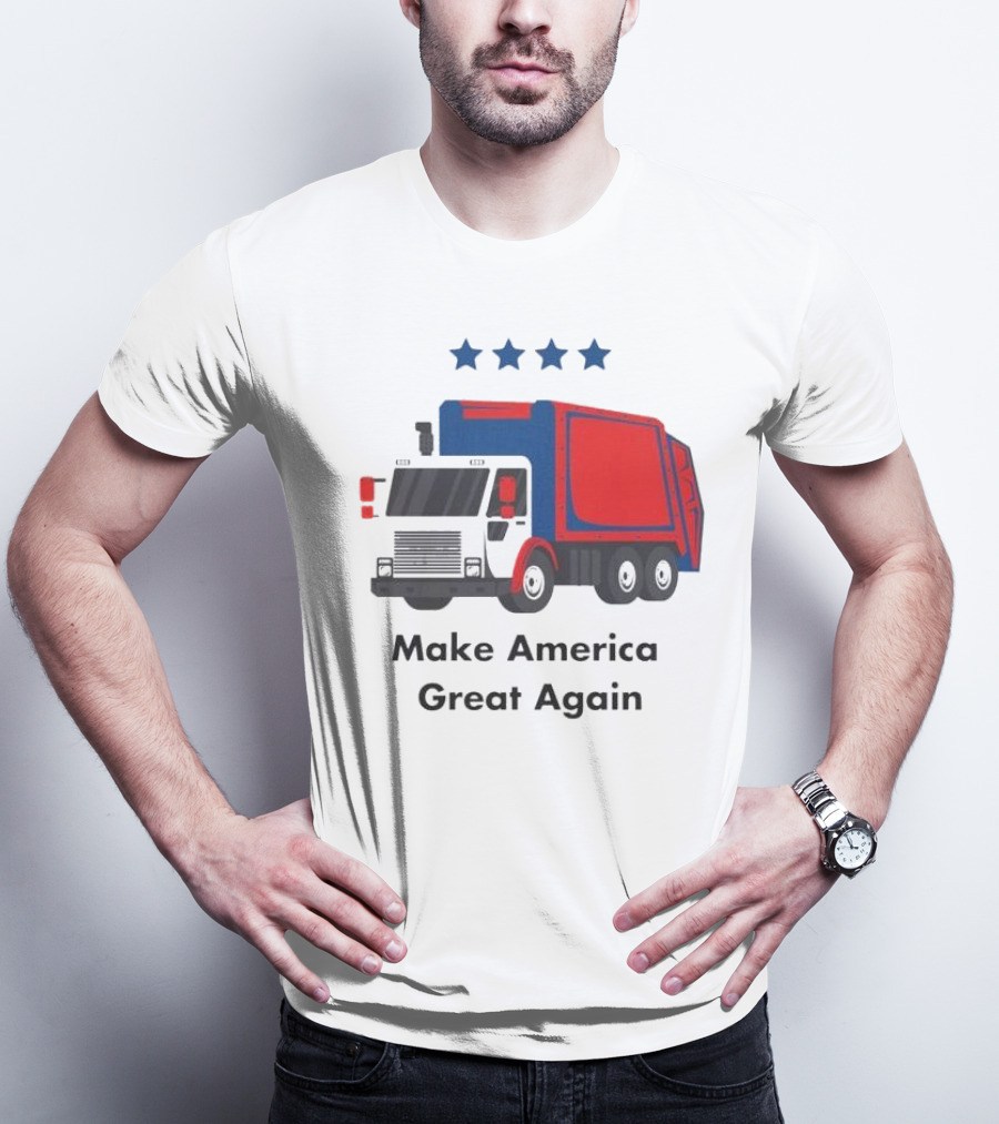 Make America Great Again Garbage Truck With Stars T-Shirt