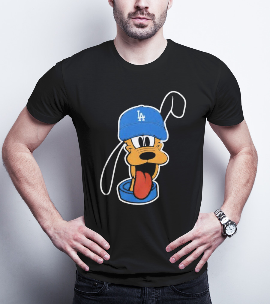 Pluto Los Angeles Dodgers Hat T-Shirt