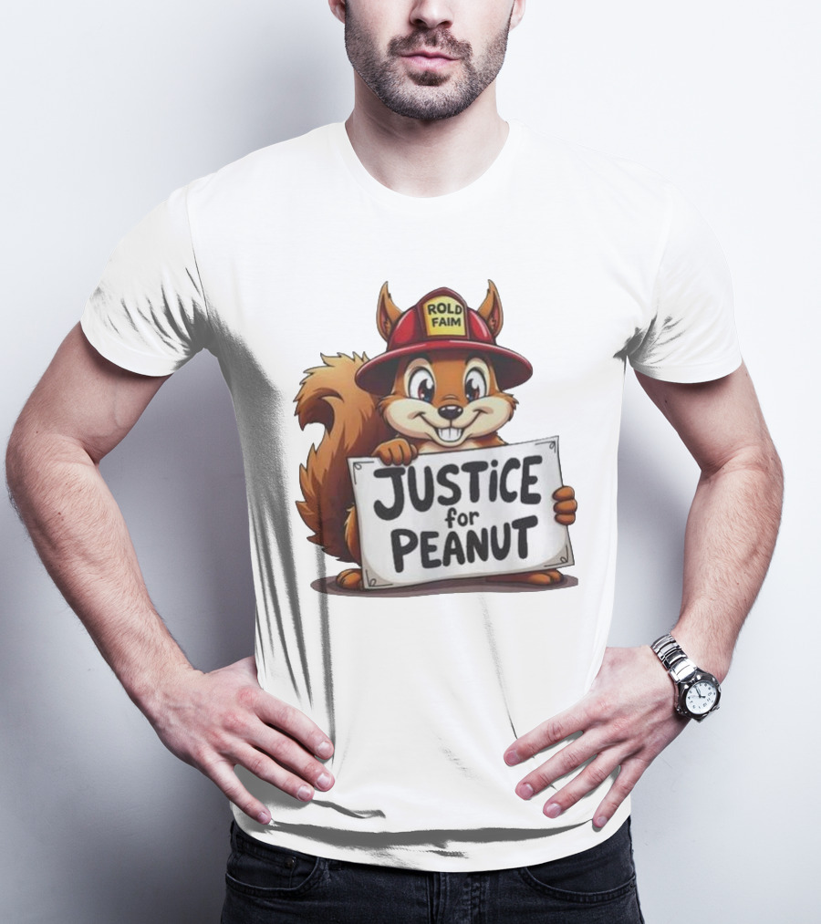Justice For Peanut Rold FaIm Squirrel Lover T-Shirt