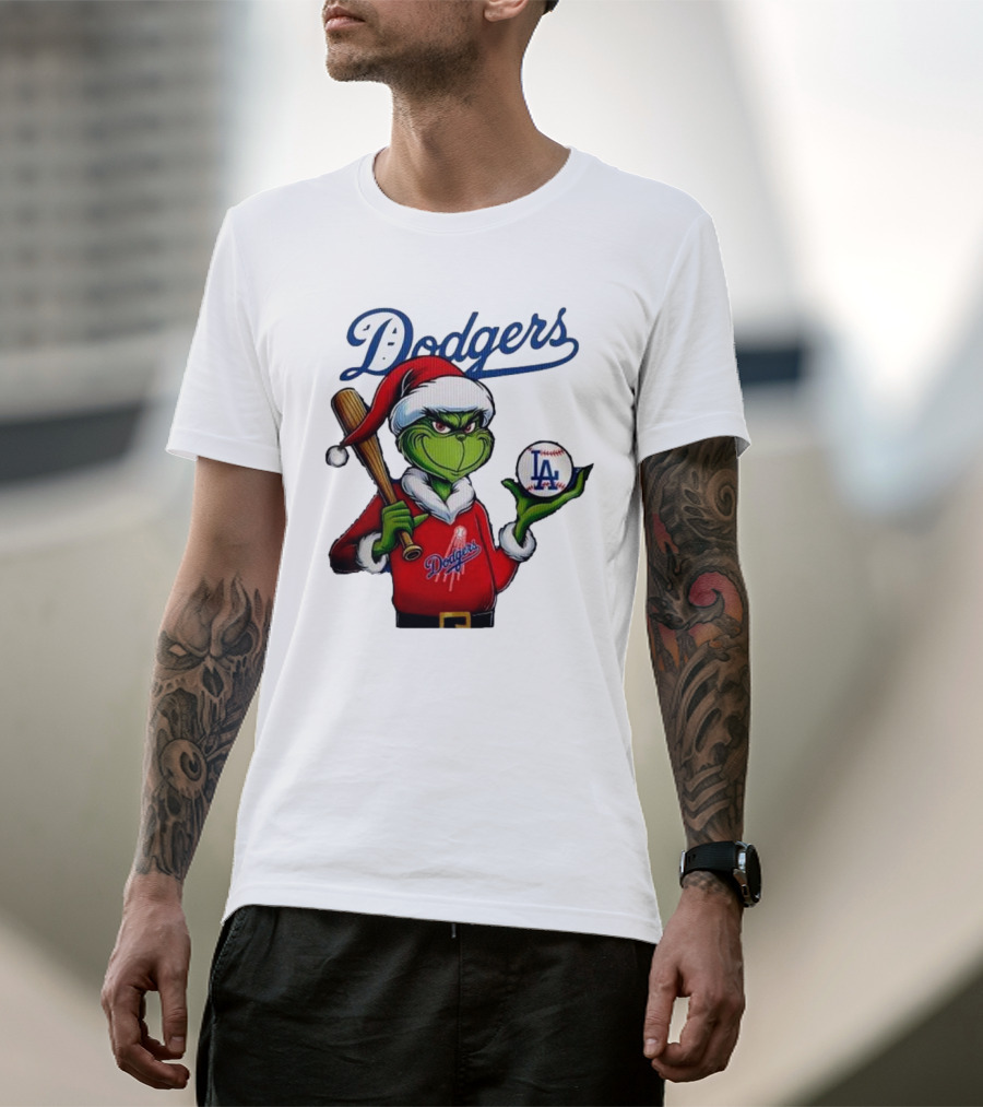 Dodgers MLB Los Angeles The Grinch Grinchmas Christmas T-Shirt