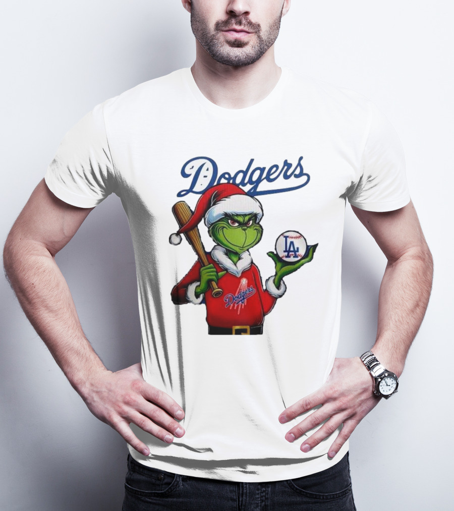 Dodgers MLB Los Angeles The Grinch Grinchmas Christmas T-Shirt