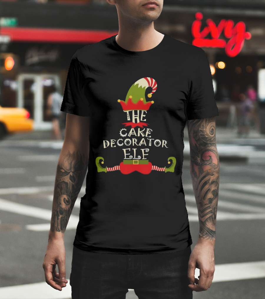 The Cake Decorator Elf Christmas Holiday T-Shirt