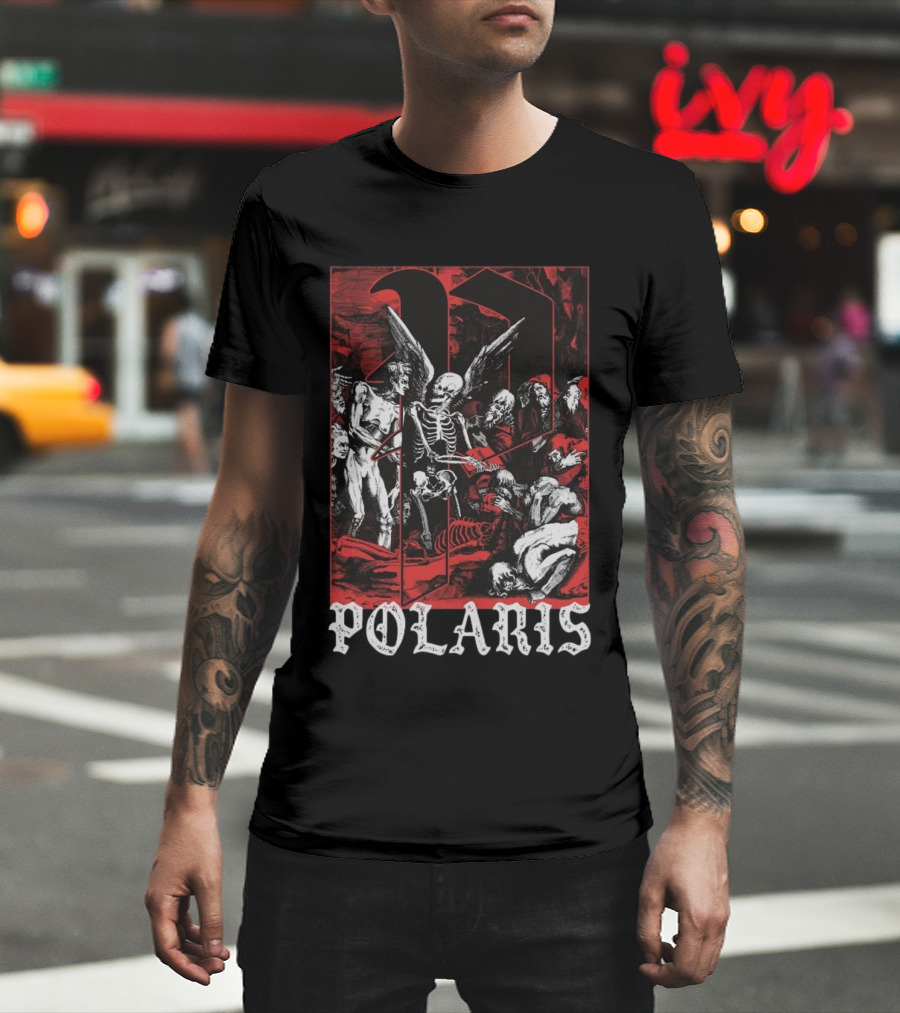 Down Right Merch Polaris Skeleton Scene T-Shirt