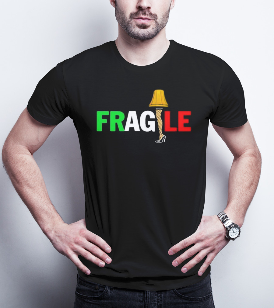 Fragile Italian Christmas Leg Lamp T-Shirt