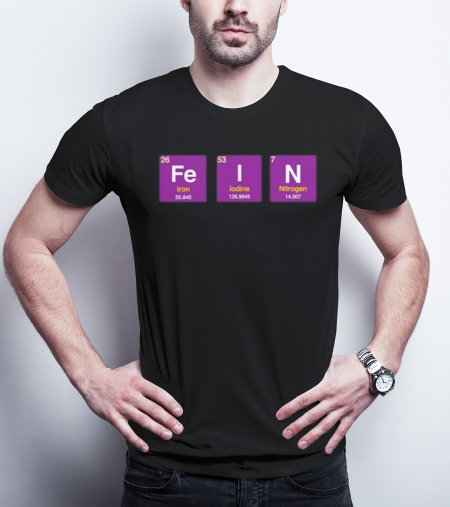 Ahh Tees Fe Iodine Nitrogen Elements Chemistry T-Shirt