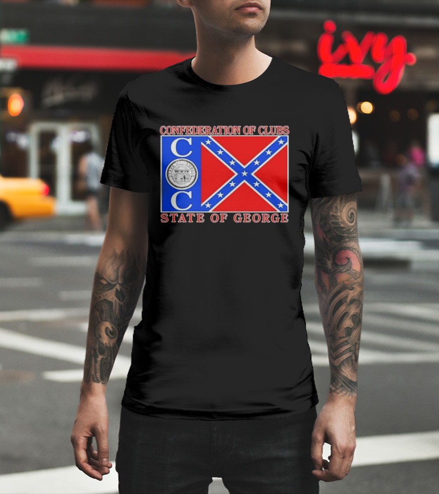 Confederation Of Clubs State Of George Flag With Seal T-Shirt