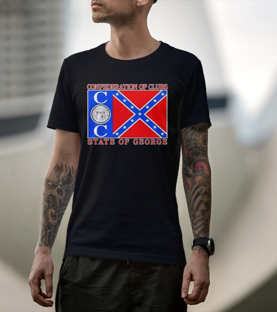 Confederation Of Clubs State Of George Flag With Seal T-Shirt