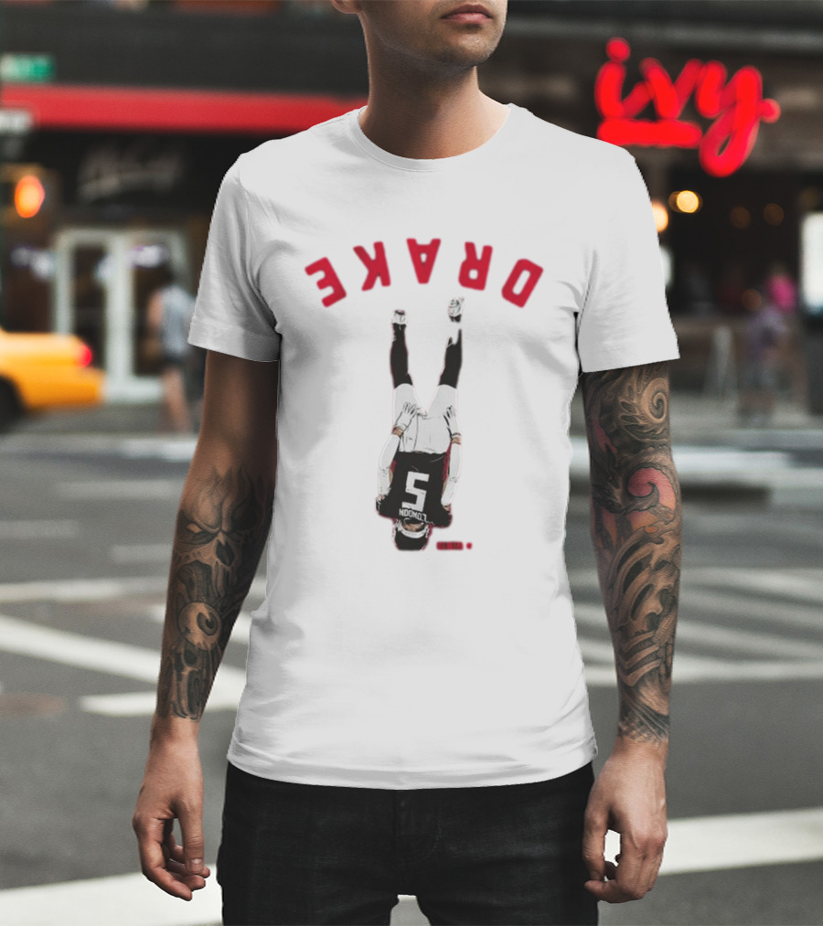 Drake London Upside Down Jersey Number Five T-Shirt