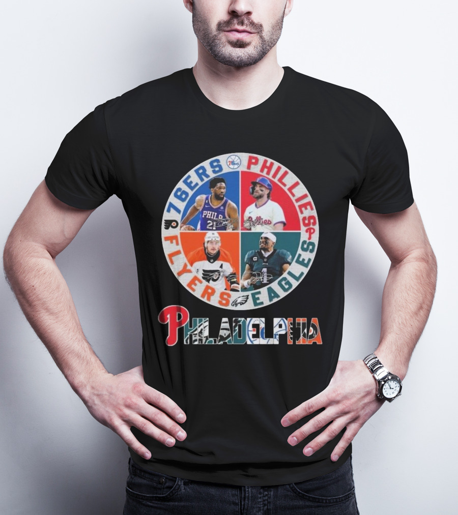 Philadelphia 76ers Phillies Eagles Flyers T-Shirt