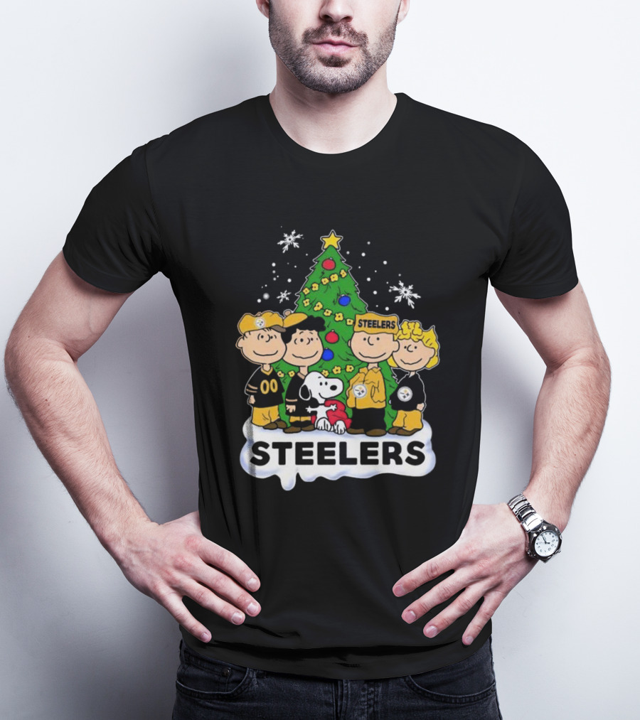 Snoopy And Friends Steelers Christmas T-Shirt