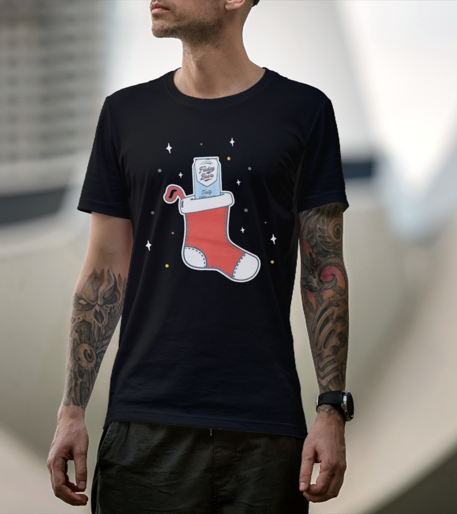Friday Beers Christmas Stocking T-Shirt