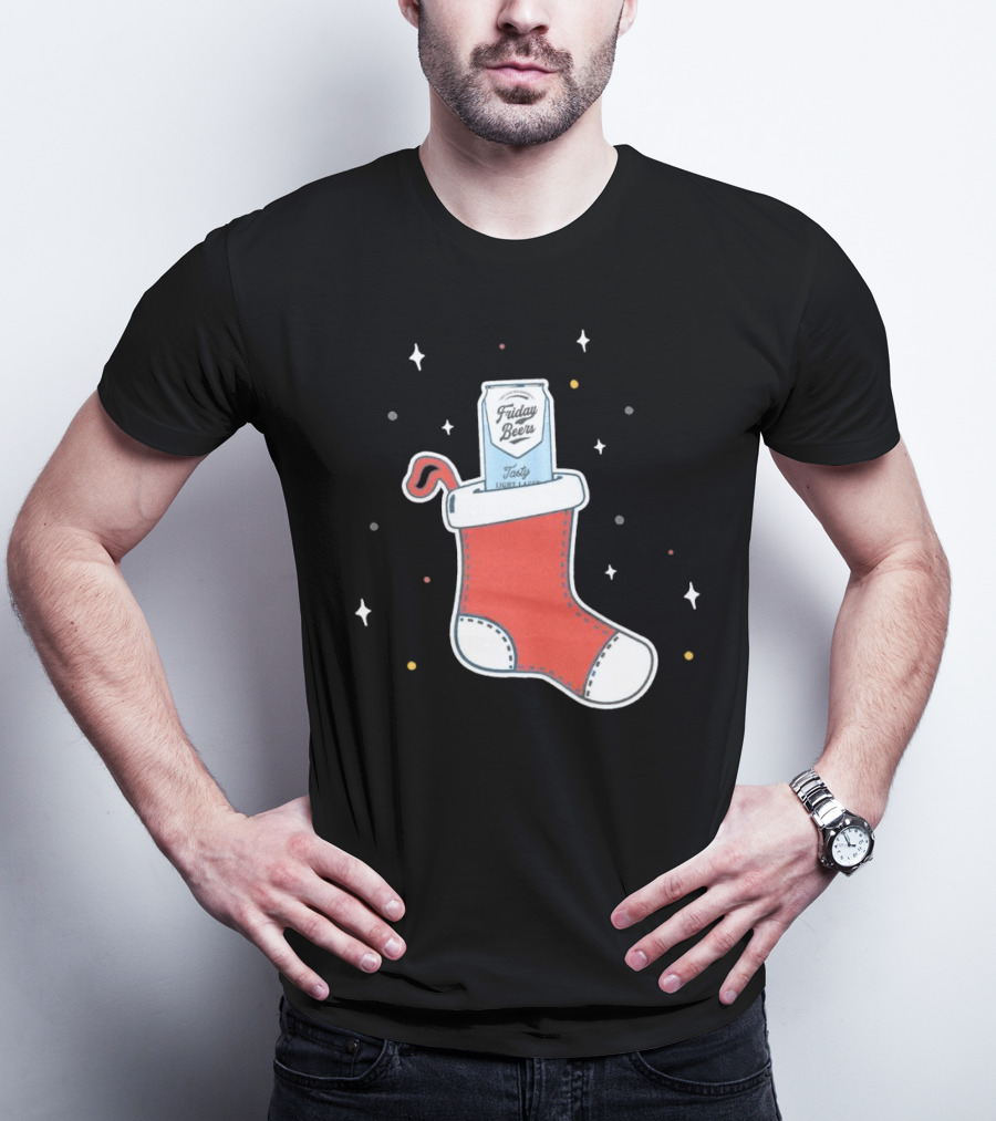 Friday Beers Christmas Stocking T-Shirt