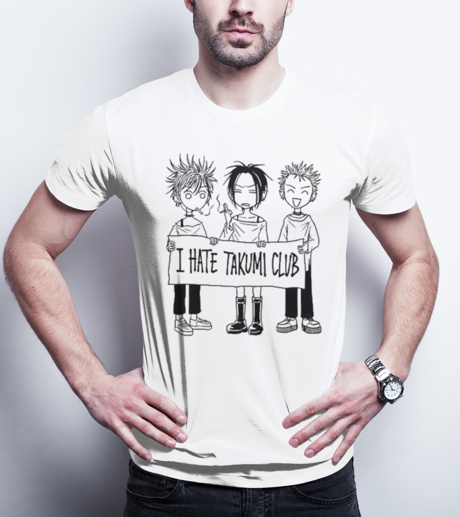 I Hate Takumi Club Character Group Yazawadisciple Manga T-Shirt