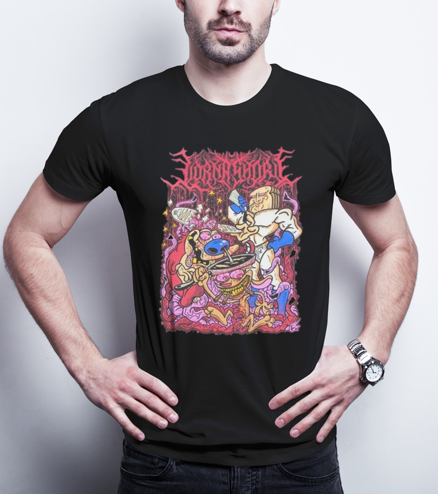 Lorna Shore Numb My Pain Cartoon Characters Chaotic Colorful Scene T-Shirt