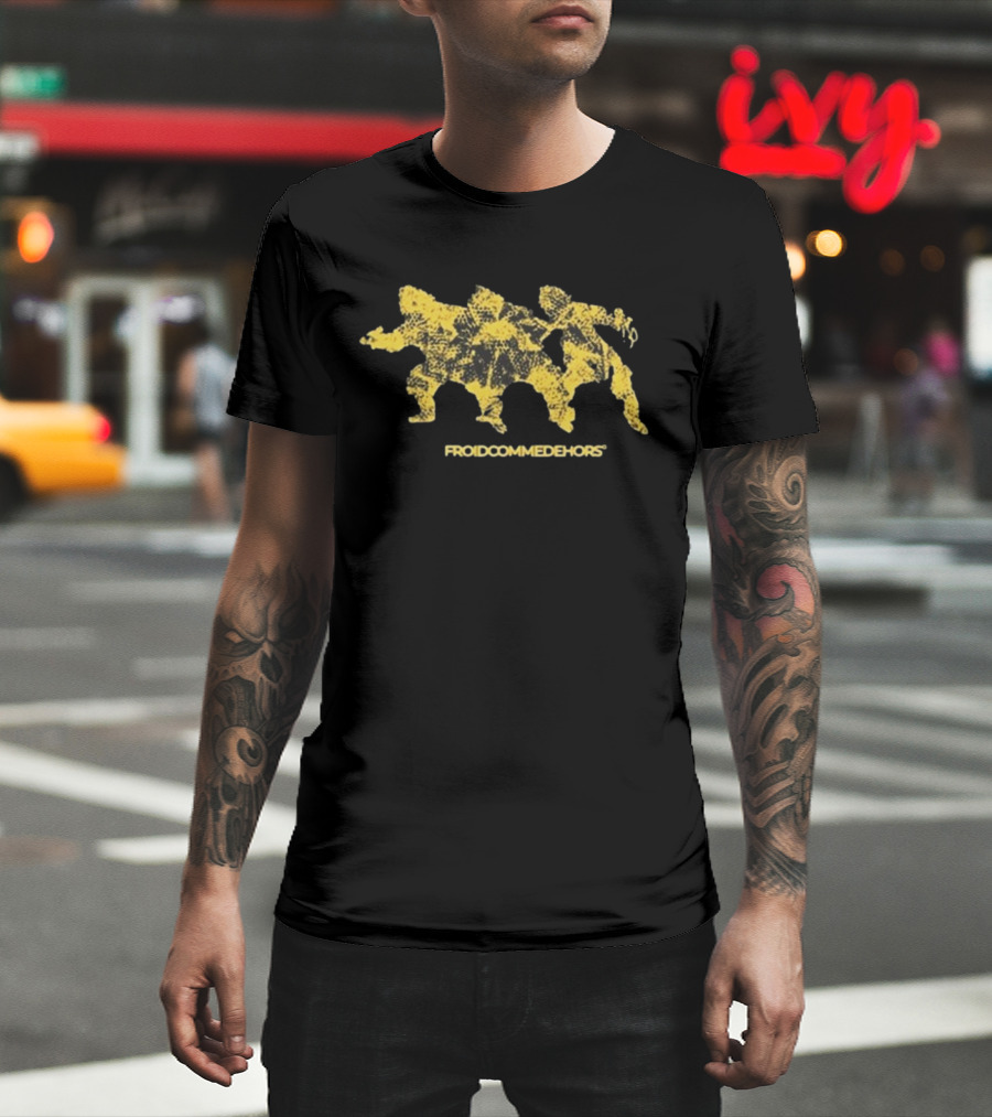 Malo Froidcommedehors Black Yellow T-Shirt