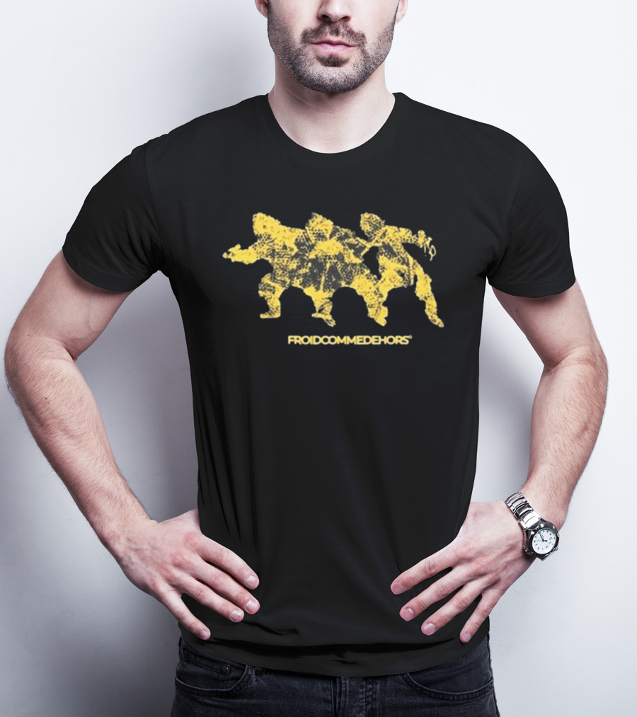 Malo Froidcommedehors Black Yellow T-Shirt