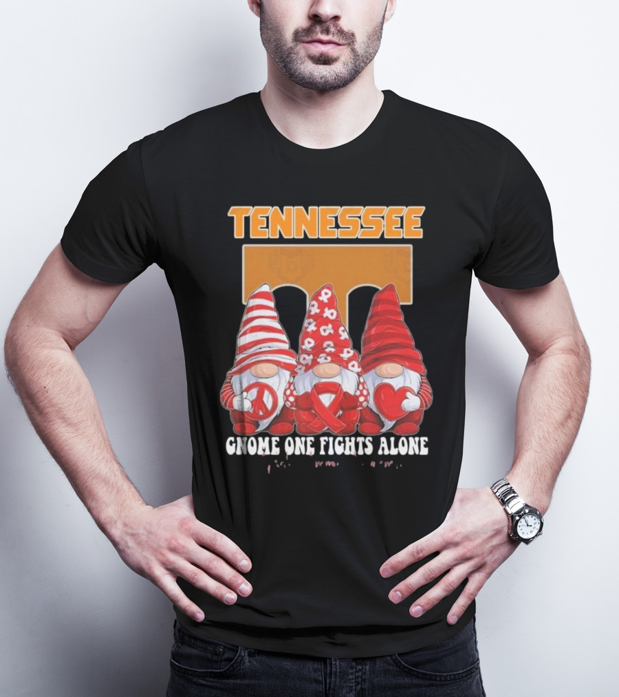 Tennessee Volunteers Gnome One Fights Alone T-Shirt