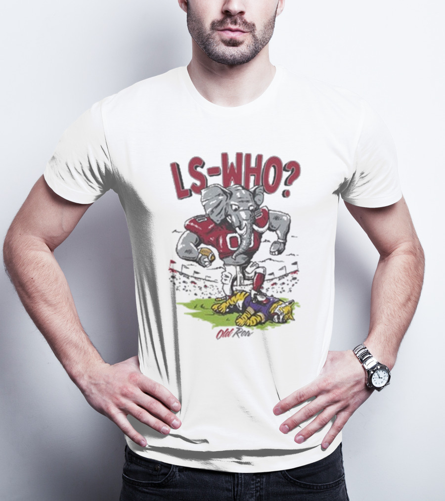 LS-WHO Elephant Football Alabama Old Row T-Shirt